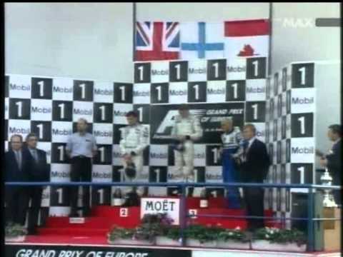 Jerez 1997 Podium - Häkkinen, Coulthard, Villeneuve - YouTube