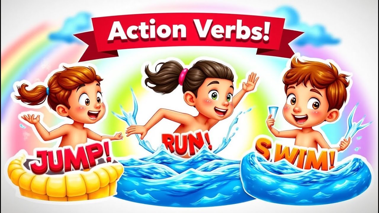 Action Verbs | Common Action Verbs for kids | - YouTube