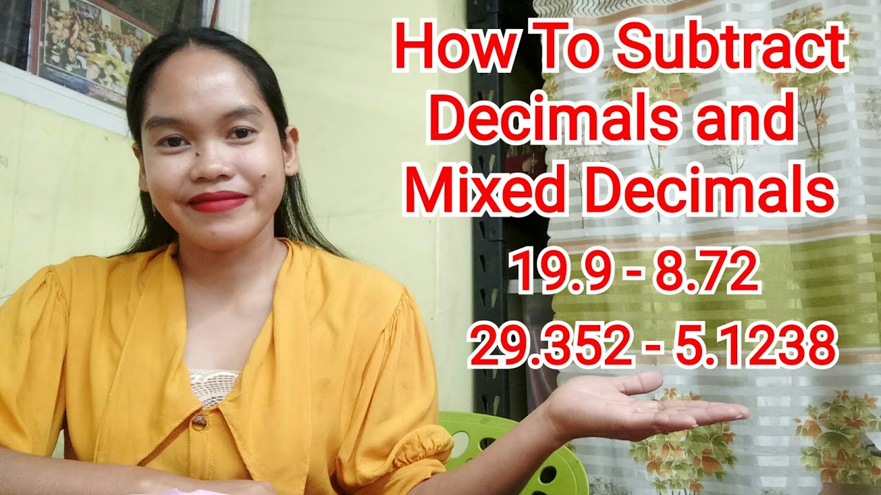 How To Subtract Decimals And Mixed Decimals YouTube how-to-subtract-decimals-and-mixed-decimals-youtube