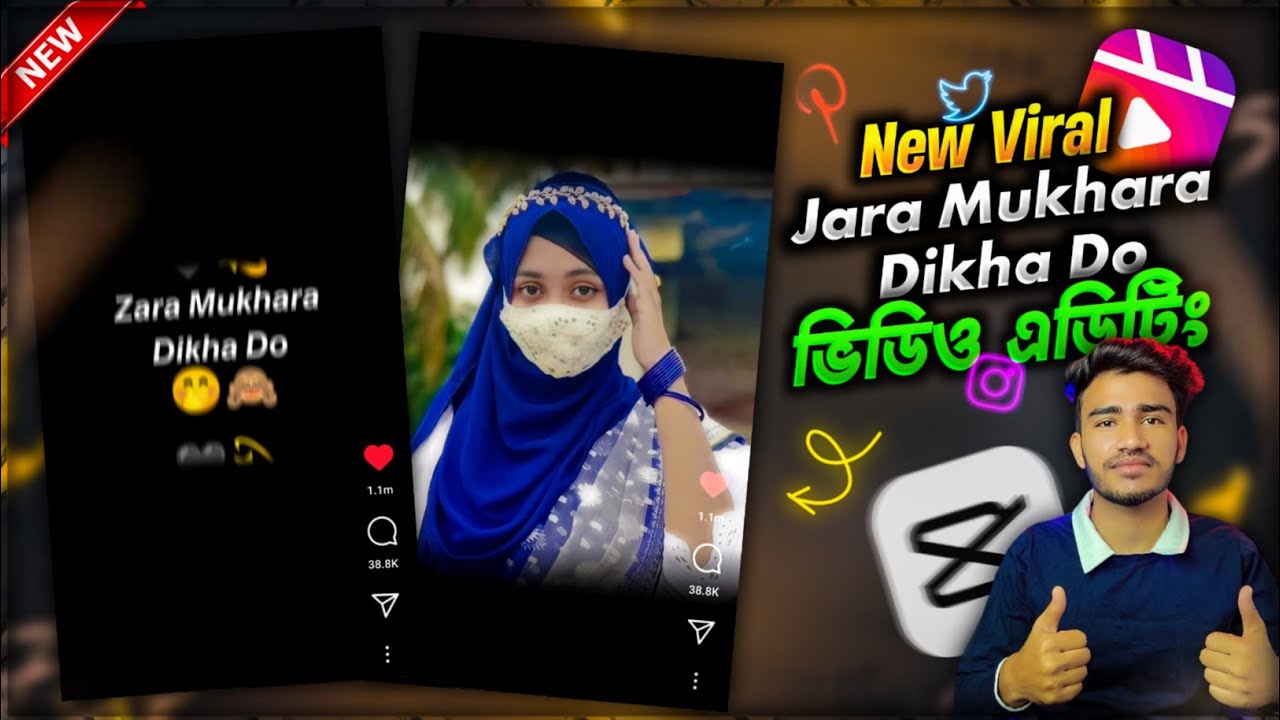 New Instagram Viral Status Video Editing In CapCut | Jara Mukhara Dikha De Trend Edit | Sakib ...