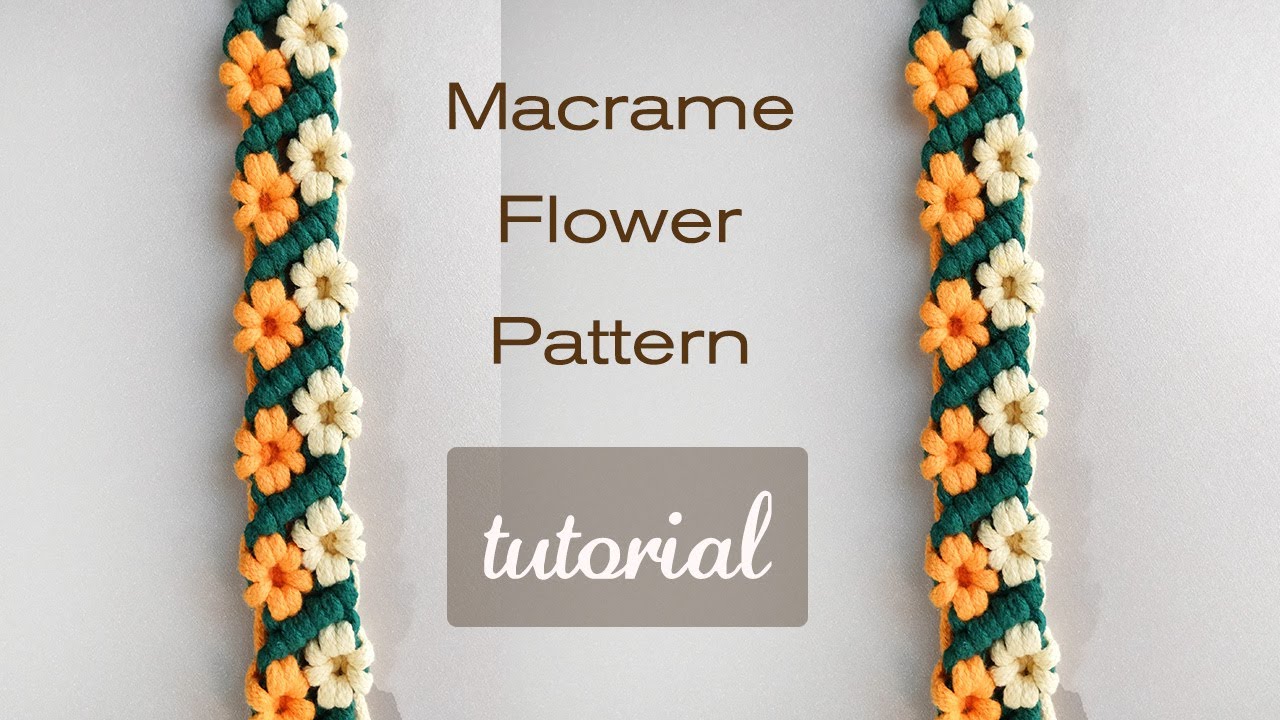 Macrame flower pattern tutorial.Step by step.Many videos of macrame ...