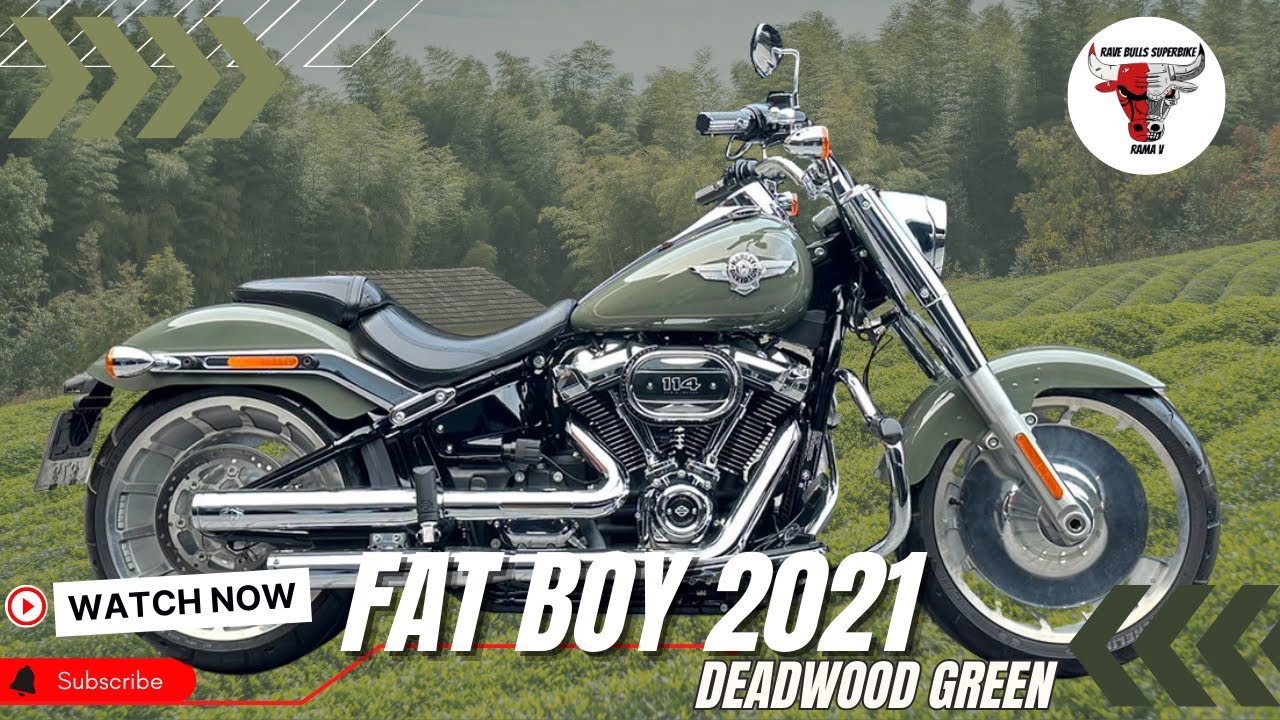 #รีวิวฮาร์เล่ย์ HD FLFBS FAT BOY รถปี2021 เครื่องยนต์114CUBIC • สี ...