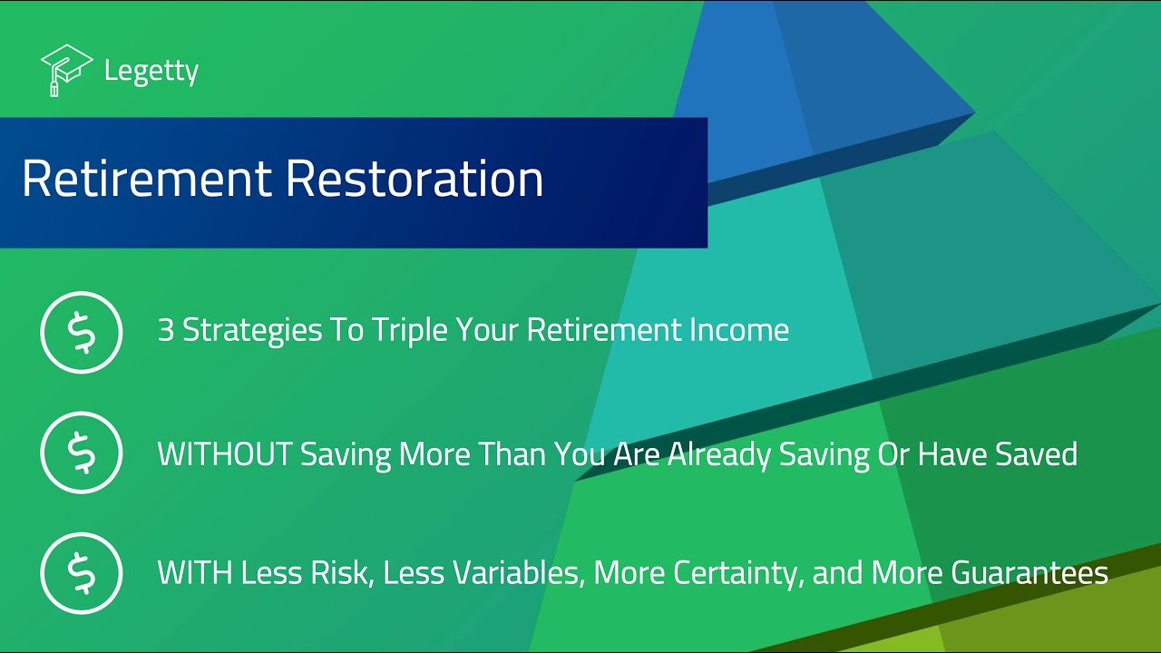 Retirement Restoration: Learn 3 Strategies To Triple Your Retirement ...