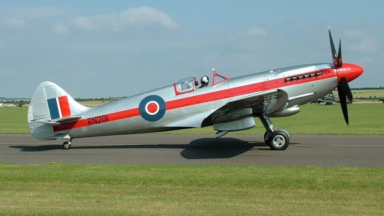 Flightline 1600mm Spitfire Repainted as RN201 - YouTube