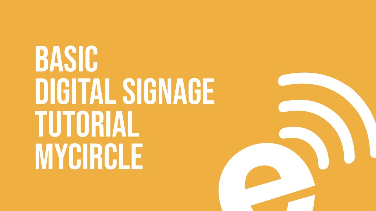 Basic Digital Signage Tutorial Mycircle - YouTube