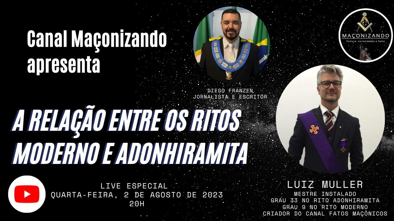 Relações entre ritos: Moderno e Adonhiramita - Luiz Muller - YouTube