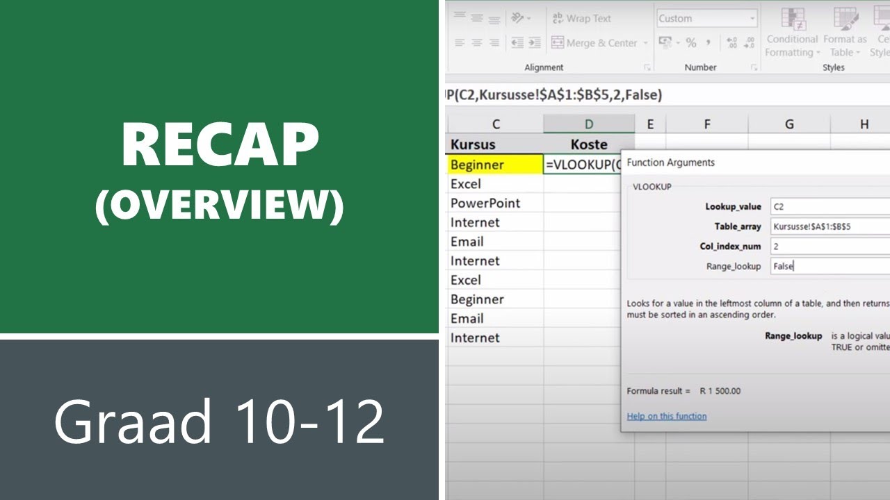 Gr 12 Exam prep - Excel overview - Live stream - YouTube