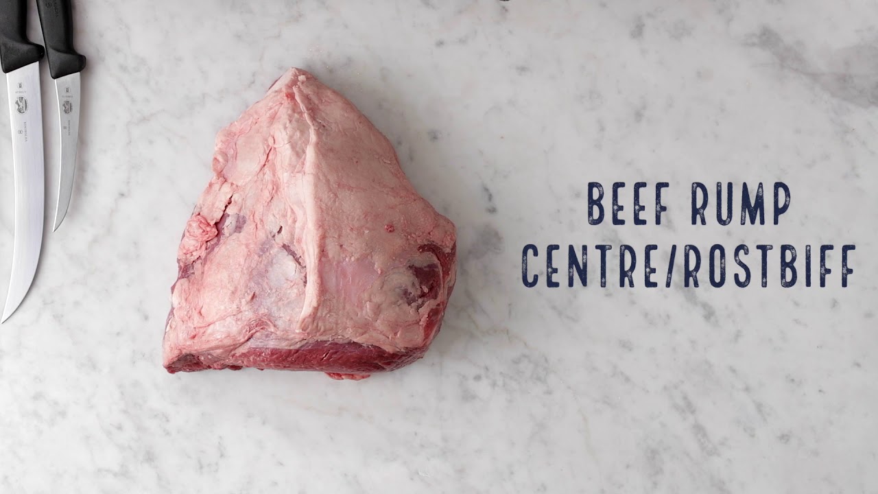 How to slice a whole Beef Rump - YouTube