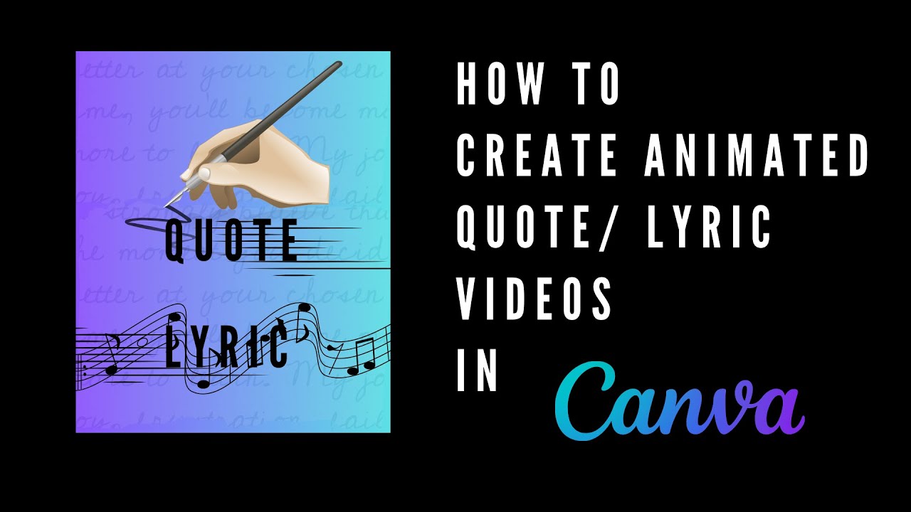 How to Create Animated Quote Lyric Videos & GIFs in Canva - YouTube
