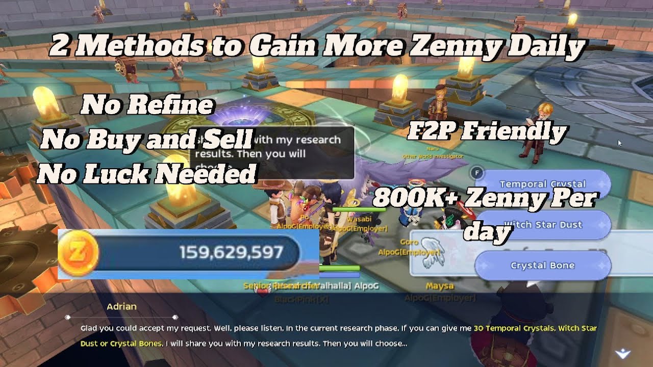 RAGNAROK M CLASSIC : 2 Methods to GAIN more ZENNY EXPLAINED - YouTube