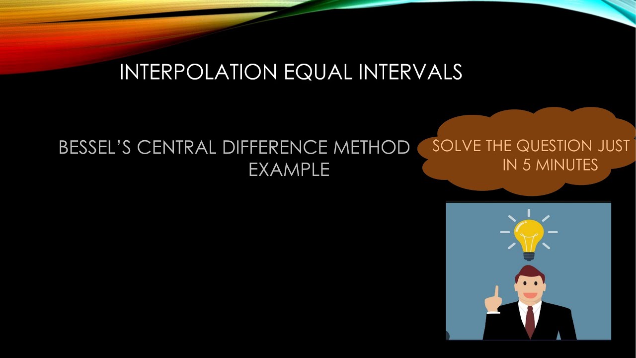 BESSEL'S CENTRAL DIFFERENCE METHOD | 2 METHOD OF CENTRAL DIFFERENCE - YouTube