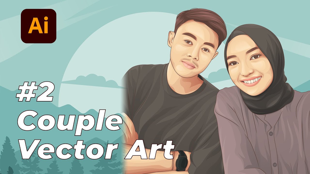 Vector art couple part 2 | Adobe Illustrator - YouTube