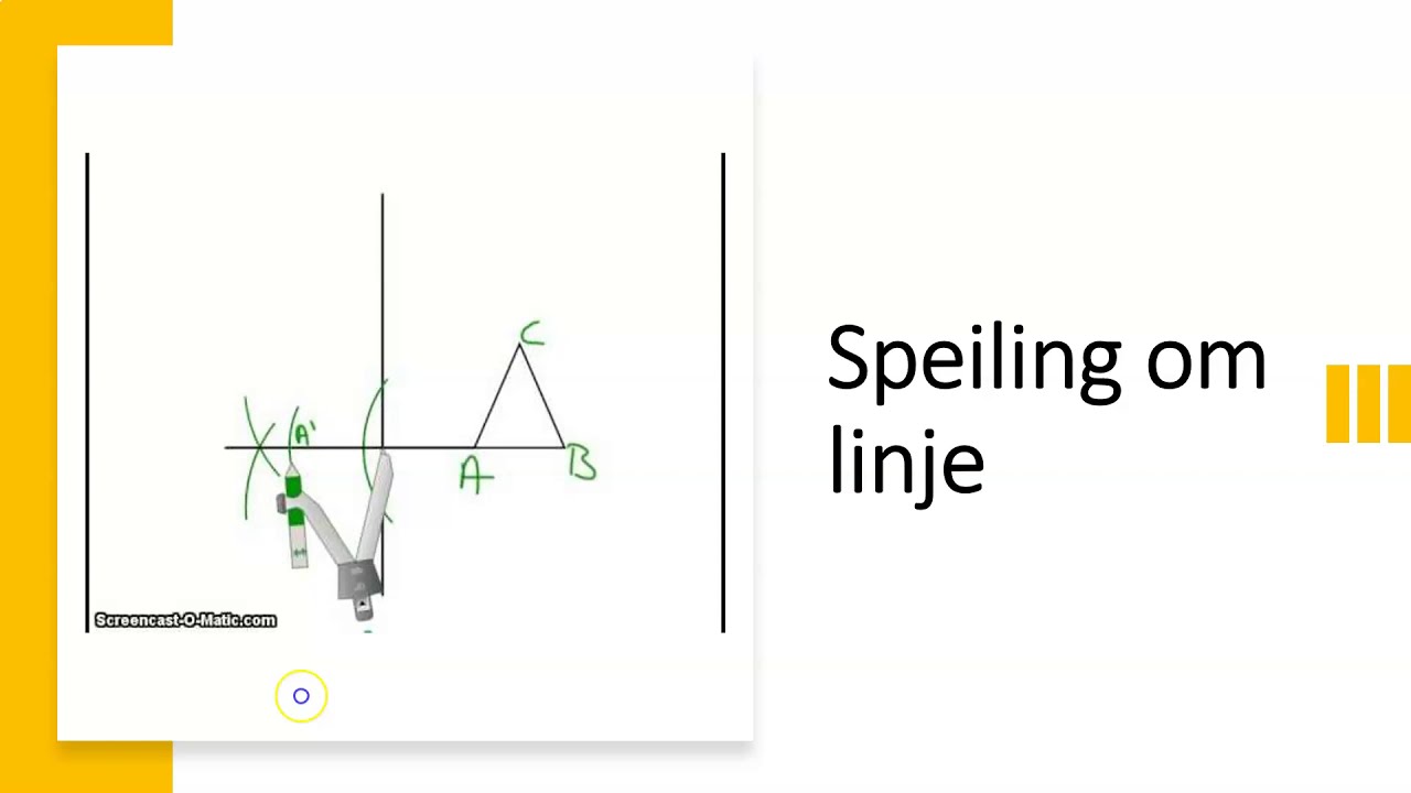 Speiling om linje i GeoGebra - YouTube