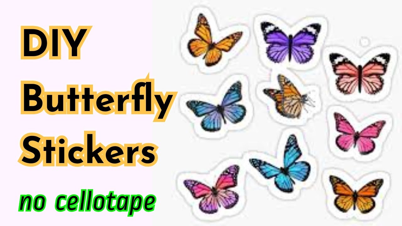 🦋Butterfly Sticker Set ഉണ്ടാക്കാം എളുപ്പത്തിൽ|how to make stickers for ...