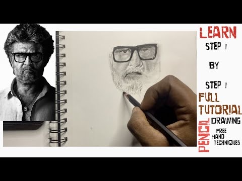 Super star Rajinikanth Pencil Drawing Video for Beginners | jailer ...