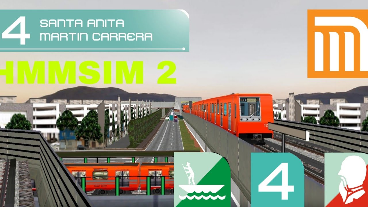 Recorrido de Línea 4 Martín Carrera-Santa Anita en Hmmsim 2 - YouTube