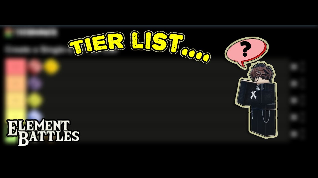 Element battles Tier List | *LATEST TIER LIST OF 2024* - YouTube