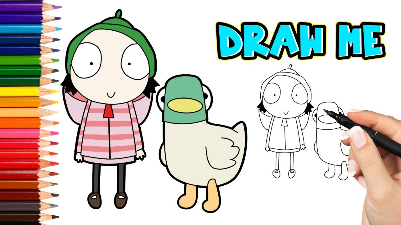 How to draw the fabulous Sarah and Duck CBeebies - YouTube