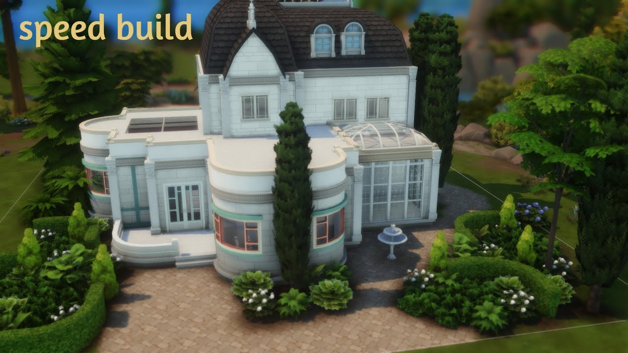 the sims 4 dom w stylu art deco speed buird - YouTube