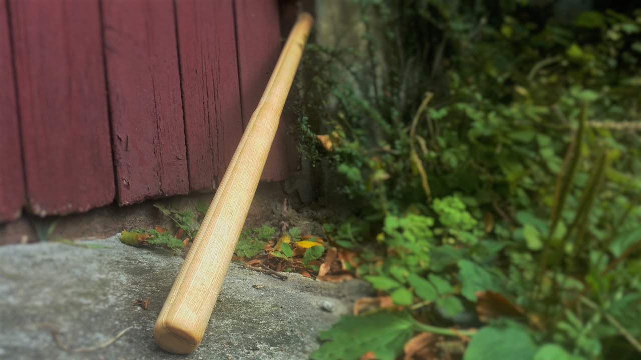 Woodworking - Wooden Bat On a Lathe (Read Description) - YouTube