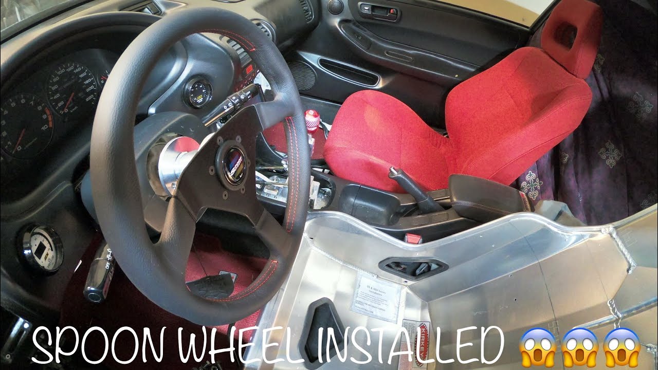 SPOON STEERING WHEEL | CIRCUIT HERO BILLET HUB INSTALL | INTEGRA TYPE R ...