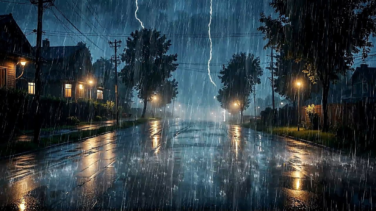Peaceful Rain and Soft Thunder – Night Forest Sounds for Sleep ...