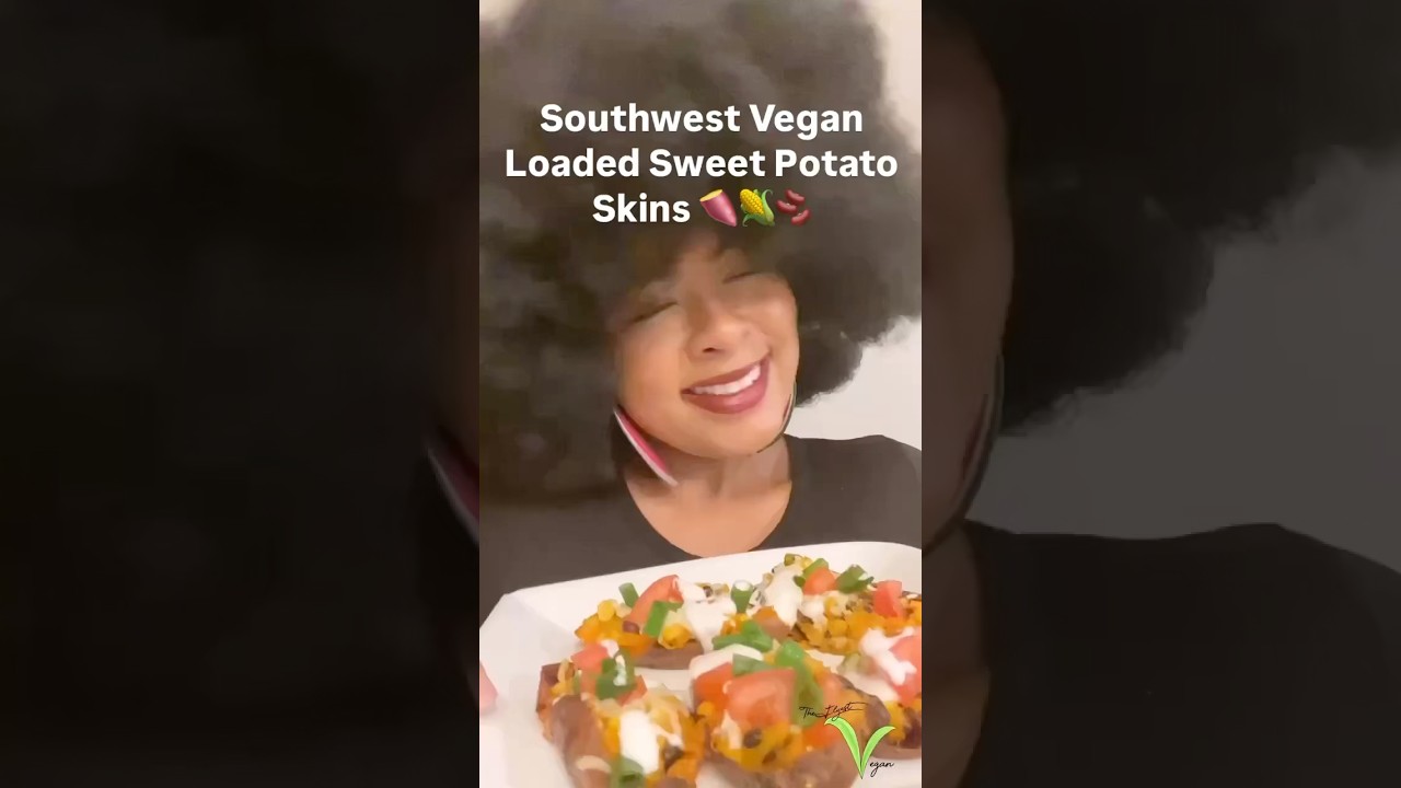 Another Game Day 🏈 Snack: Southwest Vegan Loaded Sweet Potato Skins 🍠 # ...