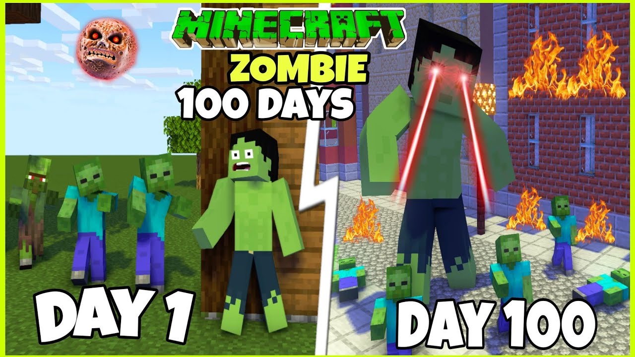 100 Days of Zombies and Survival in Minecraft - My Story! - YouTube