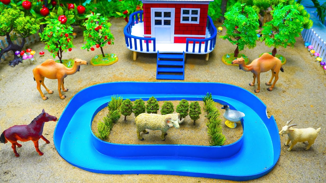 DIY Diorama mini farm with Cow, Sheep, Goose, Barn | TH DIY Farming ...