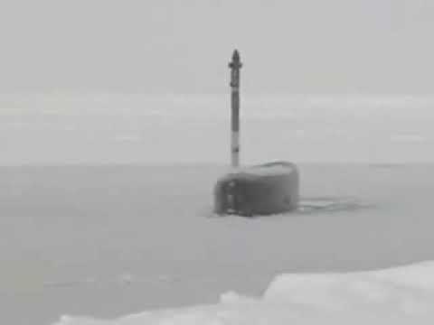 Nuclear Submarine breaking through the Ice - YouTube