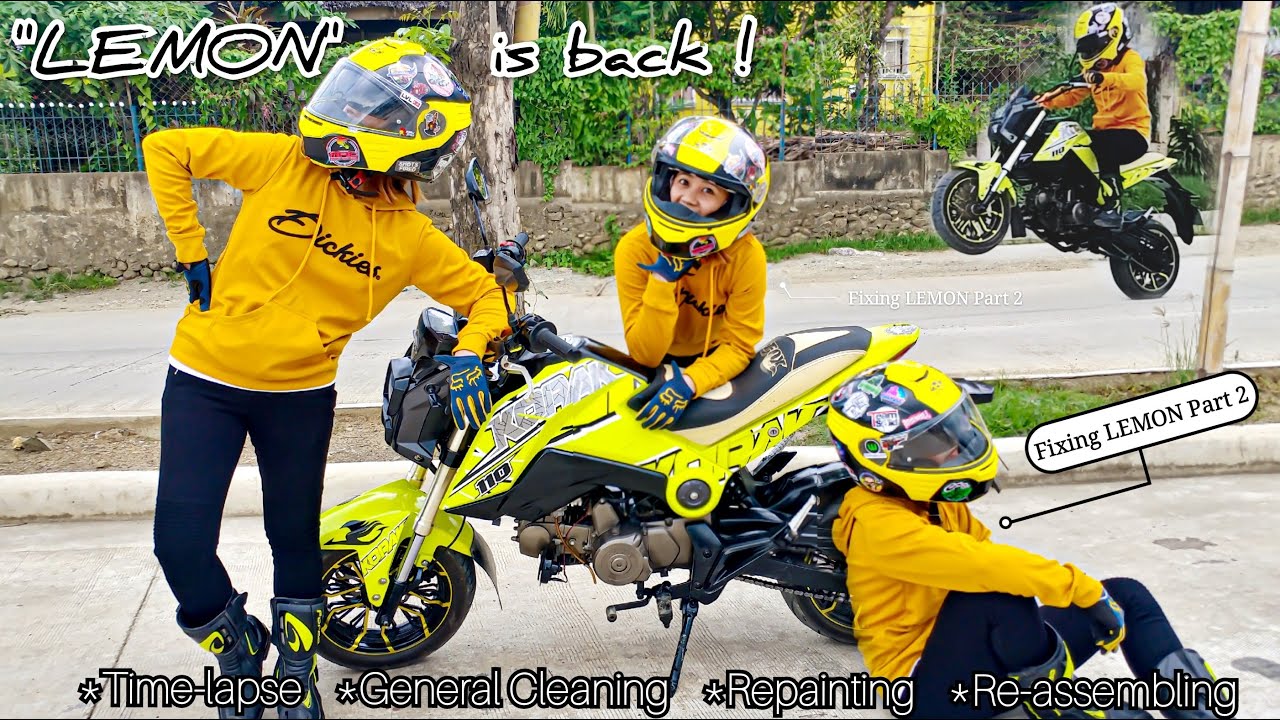 The return of "LEMON" Part 2 (Repainting and Test riding my Korak 110 ...