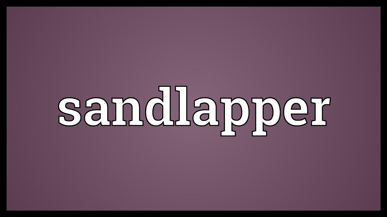 Sandlapper Meaning - YouTube