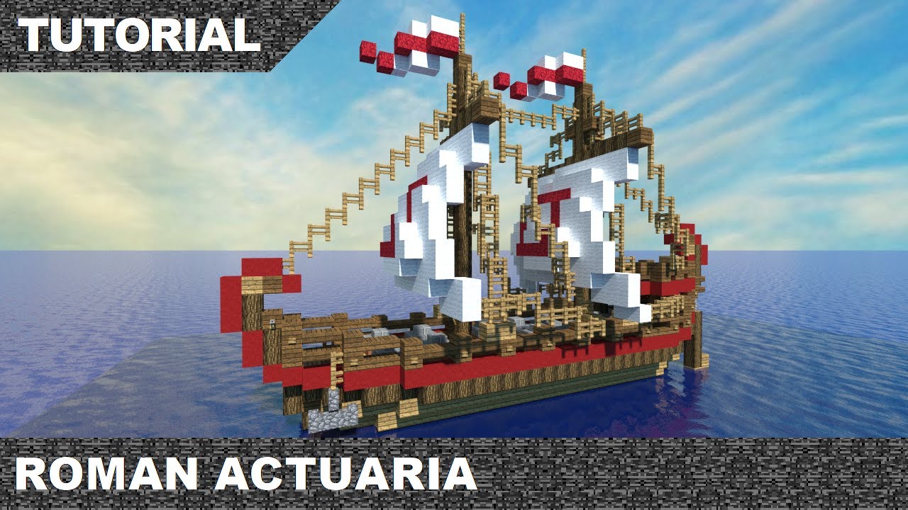 Minecraft Roman Actuaria Tutorial & Download Merchant Amphora Ship ...