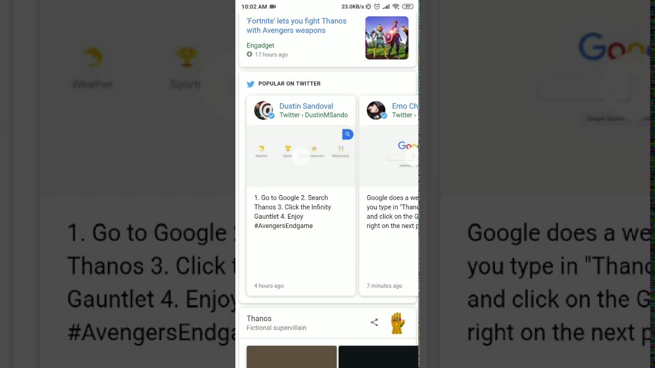 VANISHING GOOGLE SEARCHES BY THANOS | THANOS SNAP EFFECT ON GOOGLE ...