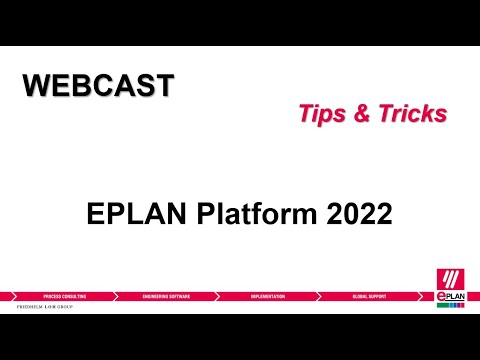 Tips & Tricks Webcast - EPLAN Platform 2022 - YouTube