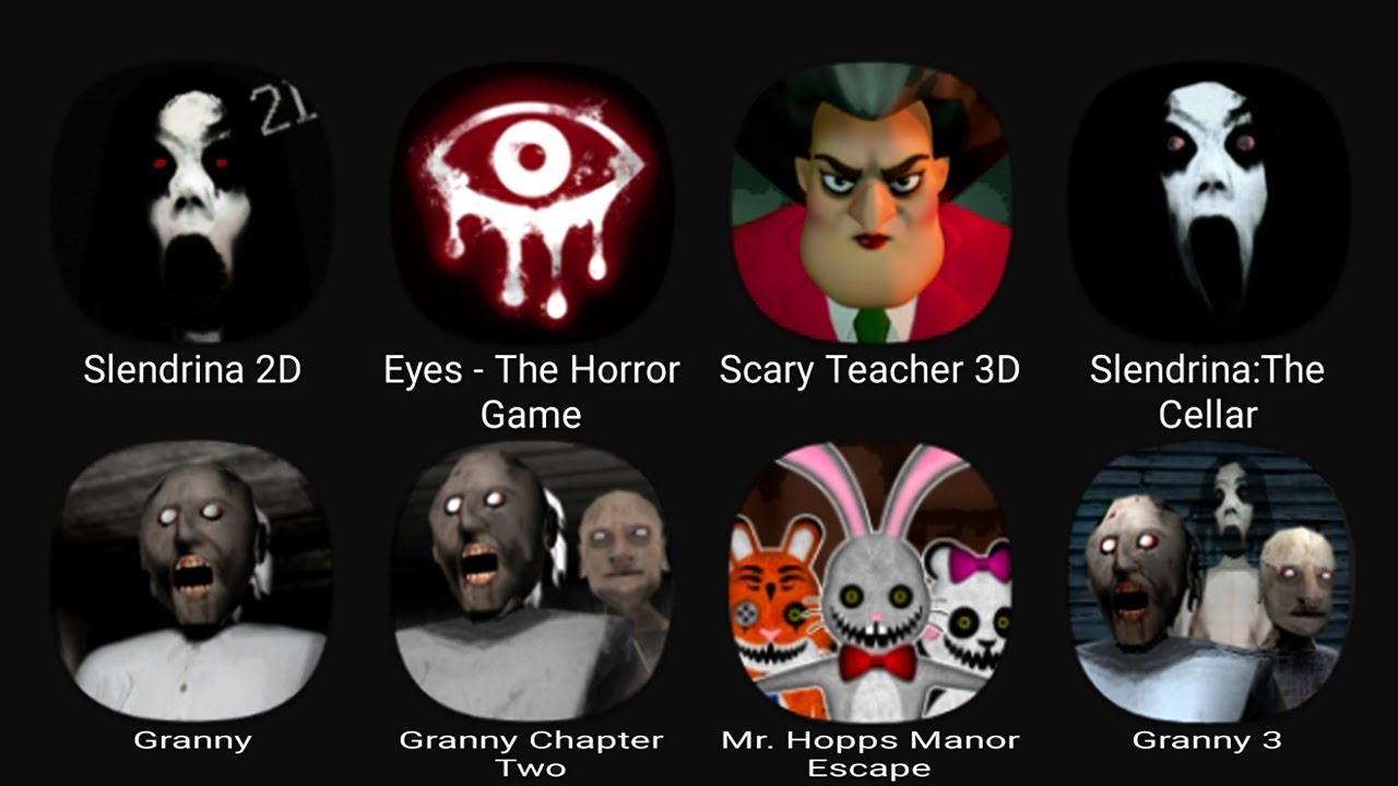 Slendrina 2D, Eyes - The Horror Game, Scary Teacher 3D, Slendrina: The ...