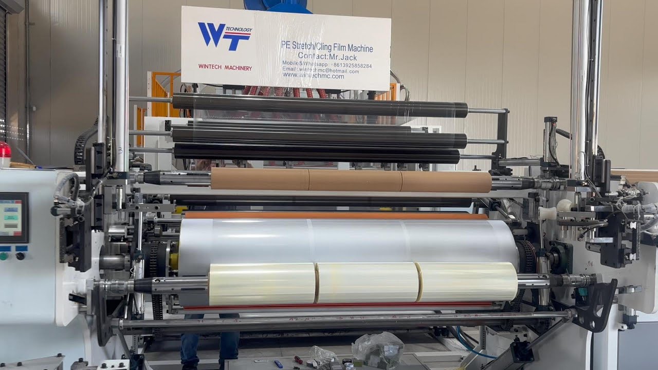 No Manual Production of 50KG Stretch Film jumbo roll,machine/hand grade ...