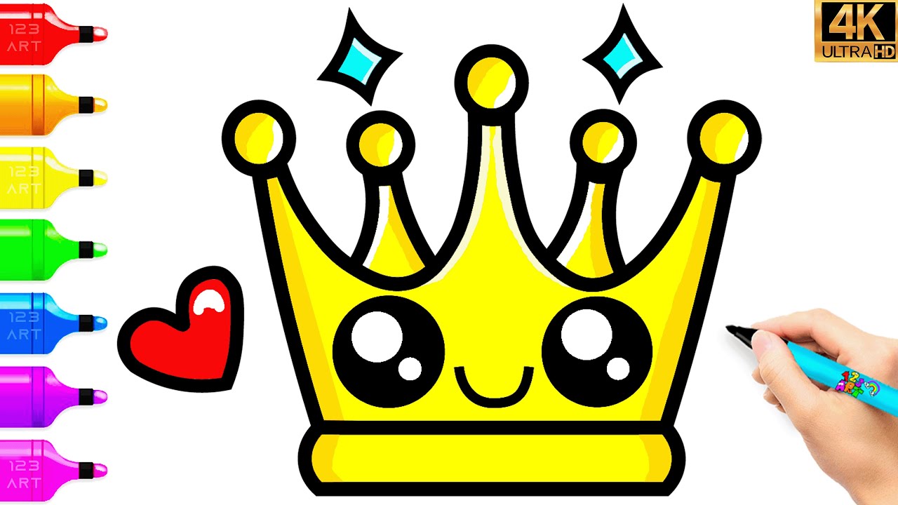 PRINCESS CROWN DRAWING 👑 HOW TO DRAW A CROWN EASY 😍 DRAWING 🌈 EASY ...