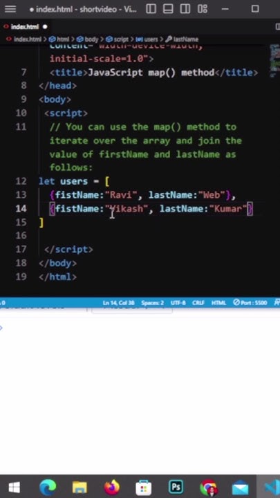 Javascript Map Method Iterate Over The Array And Join The Value Shorts Javascript Coding