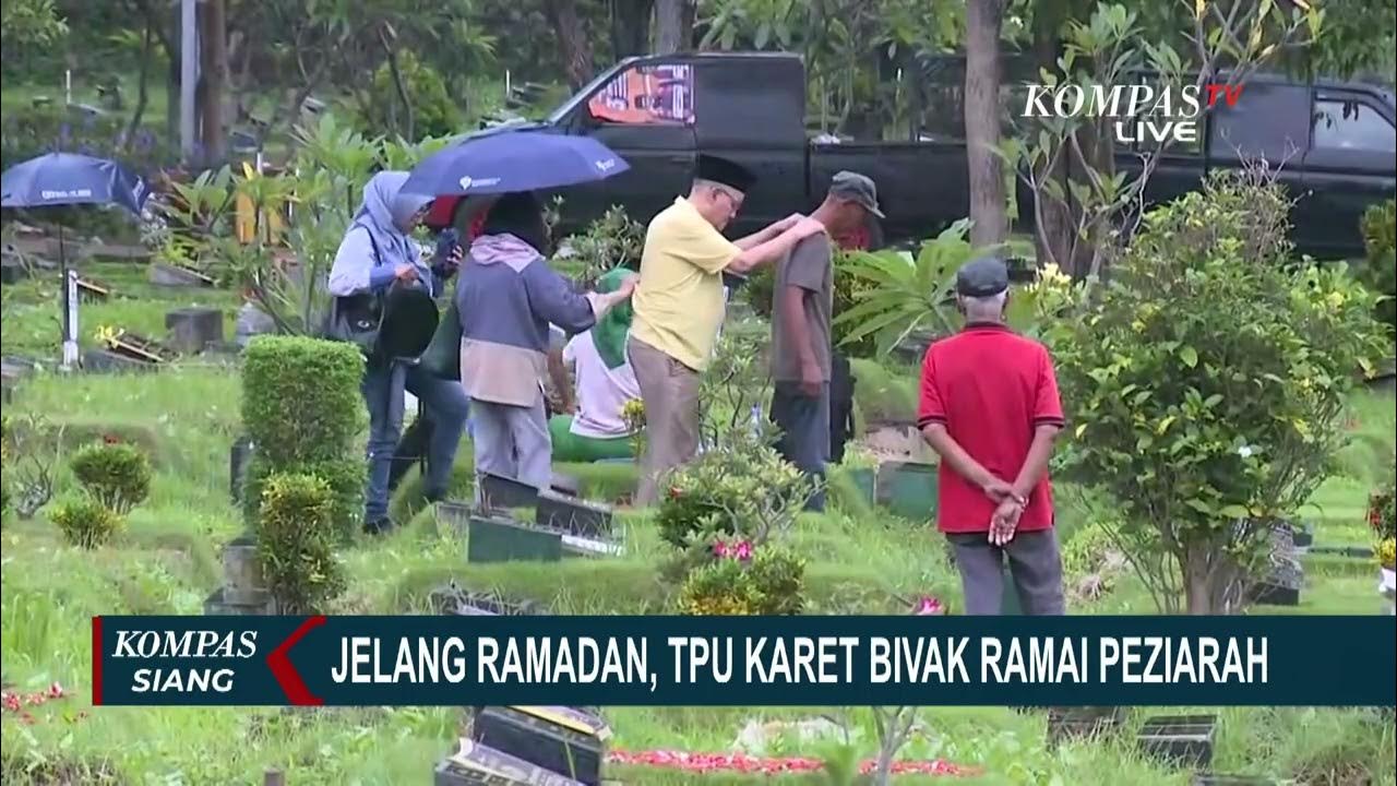 Pantauan Suasana TPU Ramai Peziarah Jelang Bulan Ramadhan - YouTube