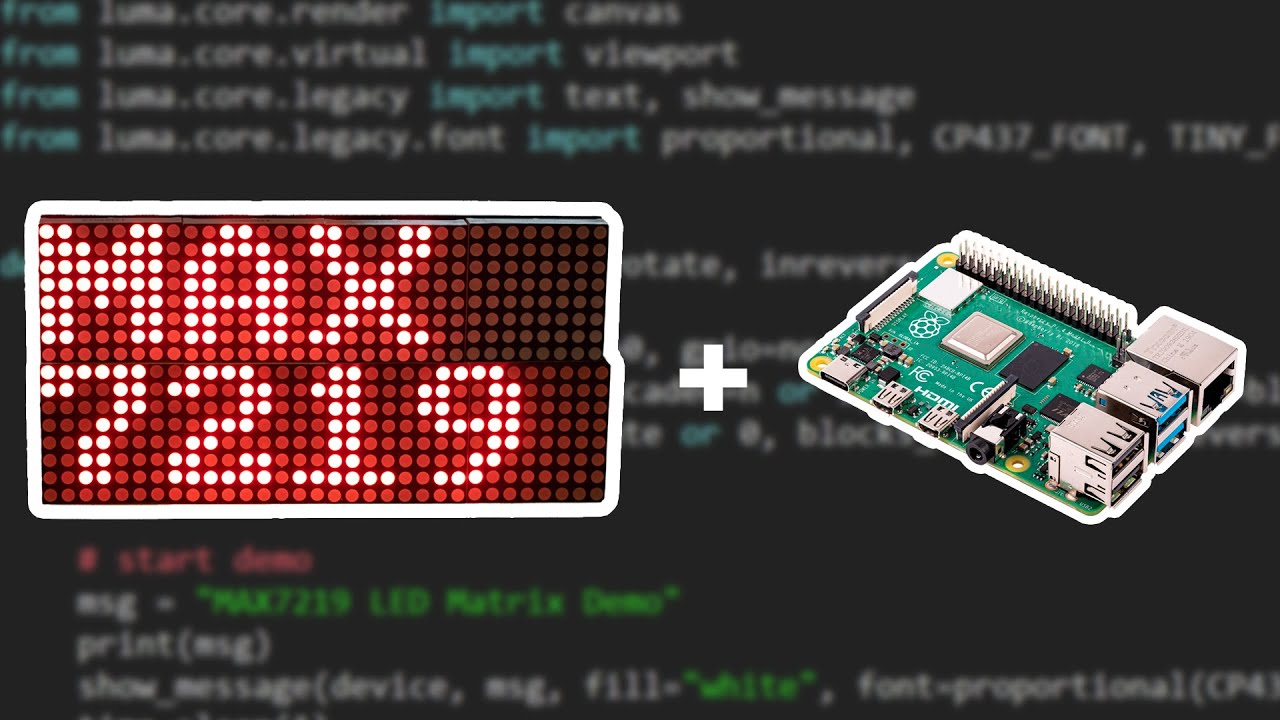 Comment utiliser une matrice de LED avec un Raspberry Pi - YouTube