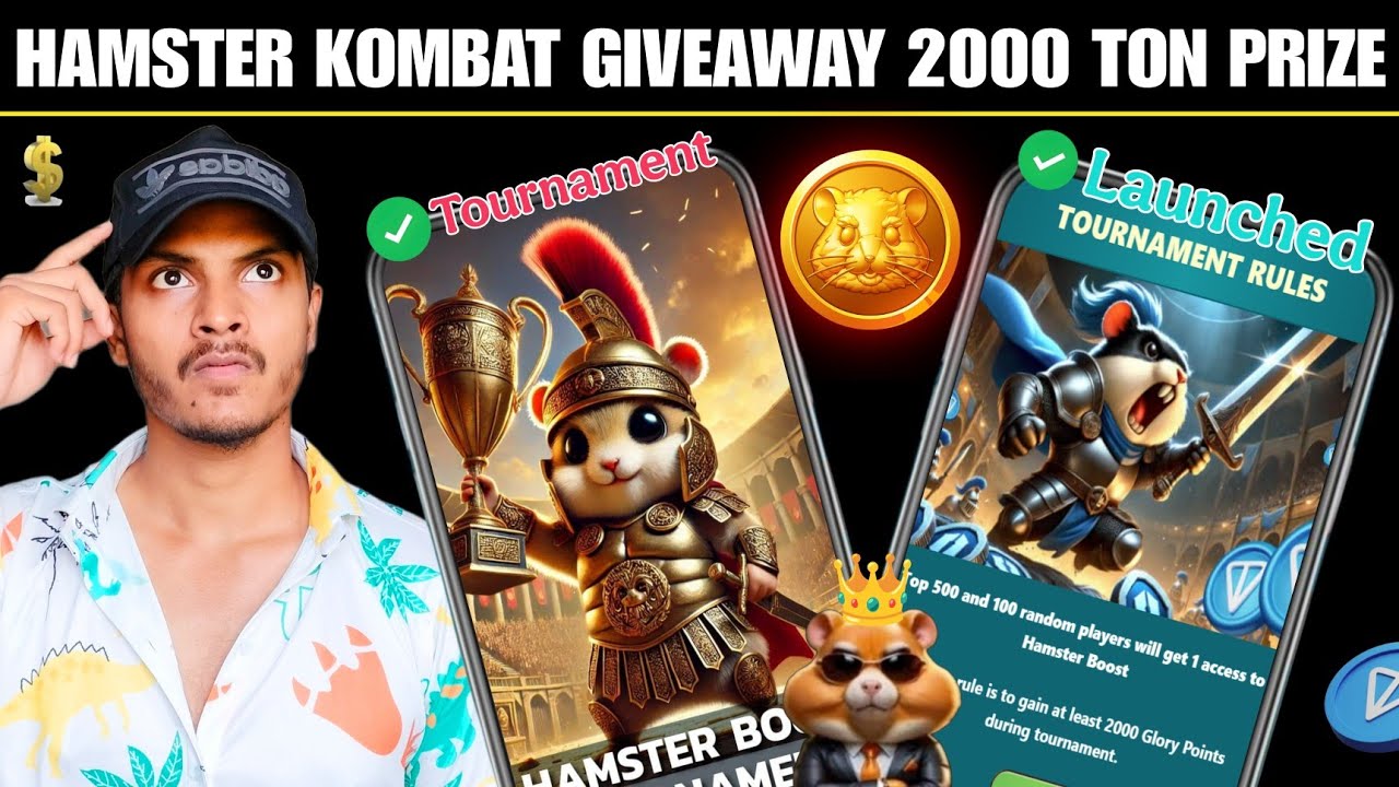 Hamster Fight Club Launch Tournament | Hamster Kombat Giveaway 2000 Ton ...