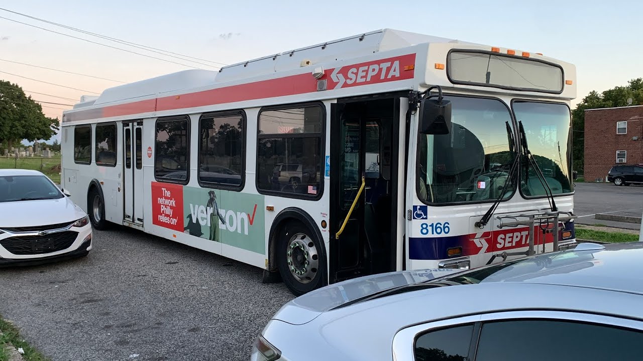 Ride on SEPTA 2008 New Flyer DE40LF #8166 on route 70 to Fern Rock ...
