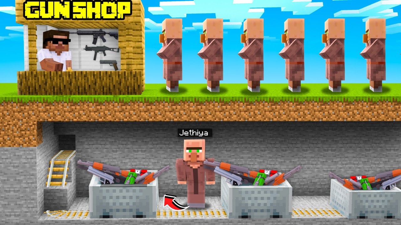 I Opened a GUN SHOP in Minecraft💰 - YouTube
