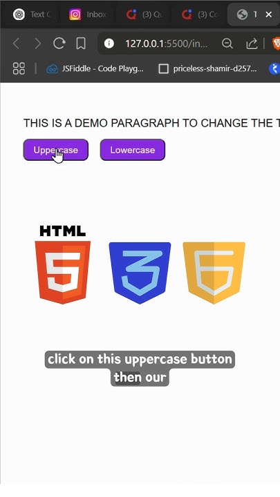Project using HTML CSS and JavaScript || Web development Interview #shorts #javascript - YouTube
