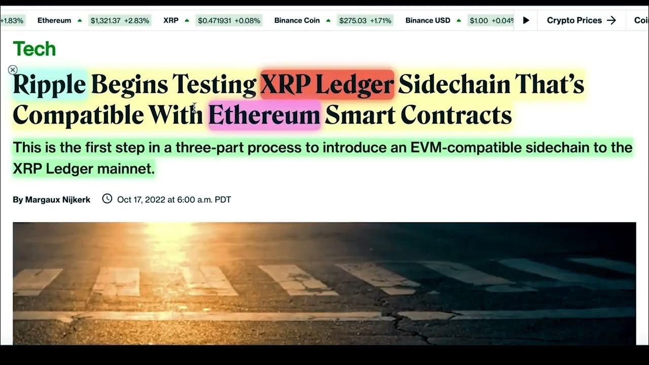 Ripple XRP Ledger Sidechain vs Ethereum - YouTube