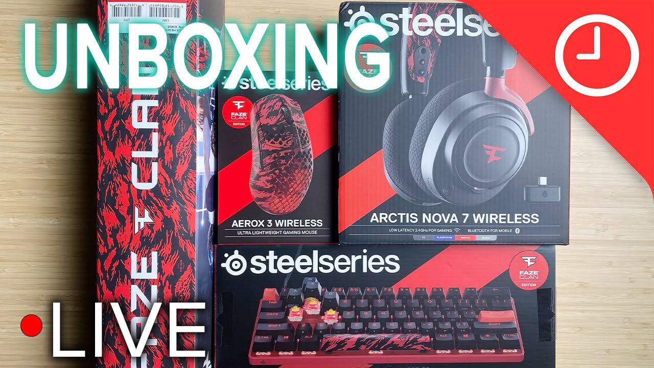 LIVE SteelSeries x FaZe Clan collection unboxing! - YouTube