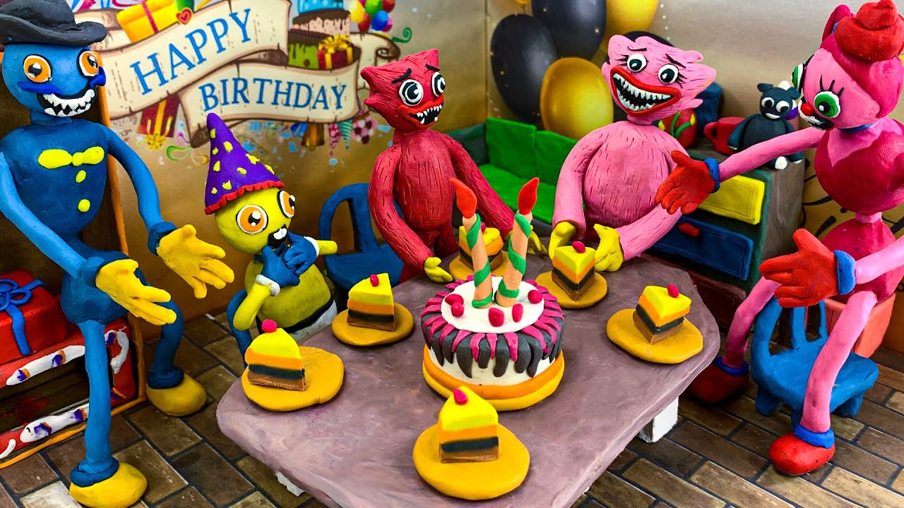 Poppy Playtime Chapter 3 With Clay | Happy Birthday BABY LONG LEGS ...