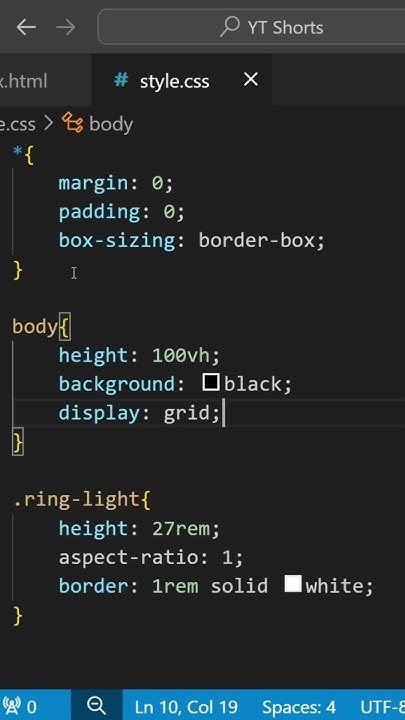 Css Tricks 02 Html Css Ring Light Effect Css Csseffect Webdesign Youtube