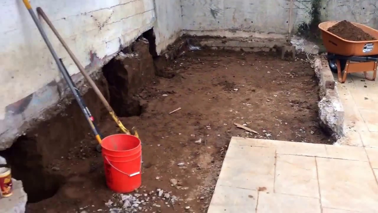 Concrete removal progress & foundation reinforcement - YouTube